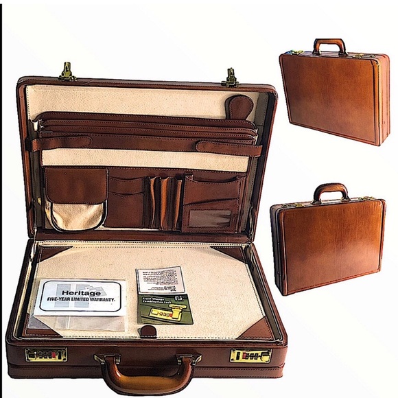 Heritage | Bags | Heritage Vintage High Quality Leather Executive ...